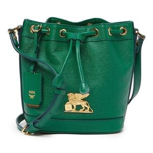 MCM | Bags | New Mcm Dark Green Leather Rgb Mini Bucket Bag | Poshmark